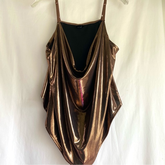 torrid | Tops | Torrid Metallic Bronze Cowl Neck Top | Poshmark